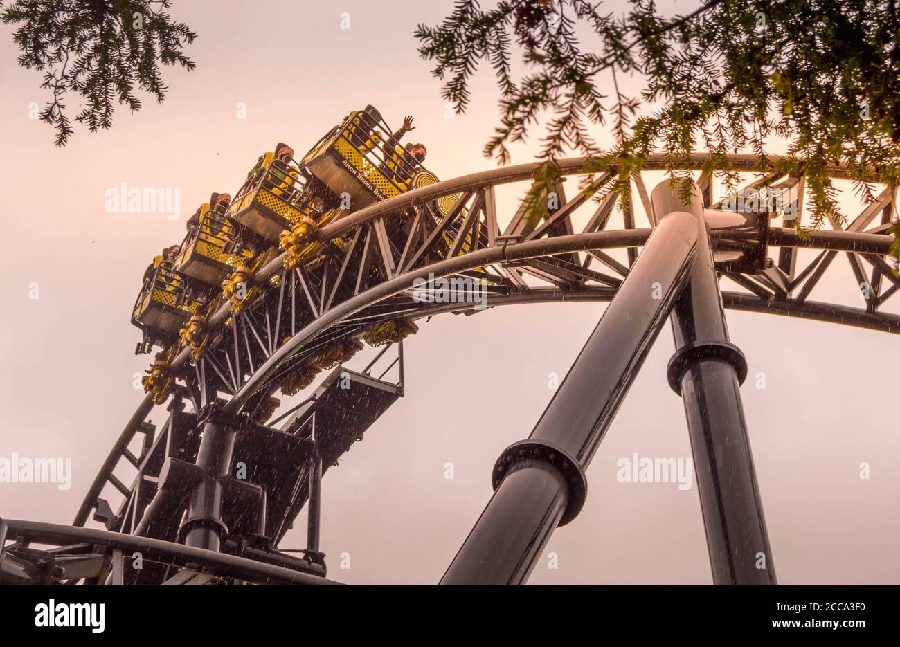 Smiler Ride at Alton Towers, UK Stock Photo - Alamy
