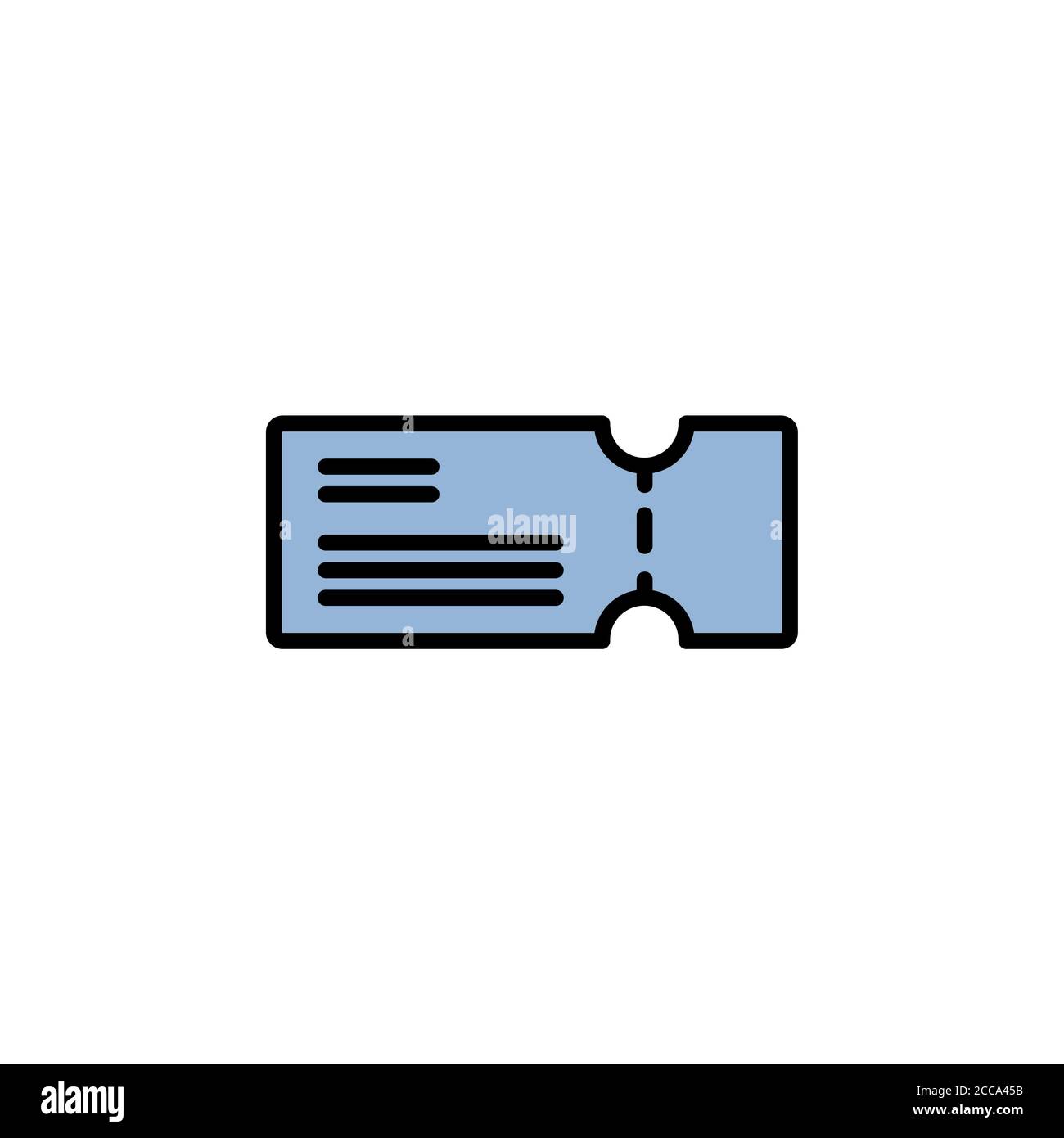 ticket color icon thin line, linear, outline. Simple sign, logo Stock ...