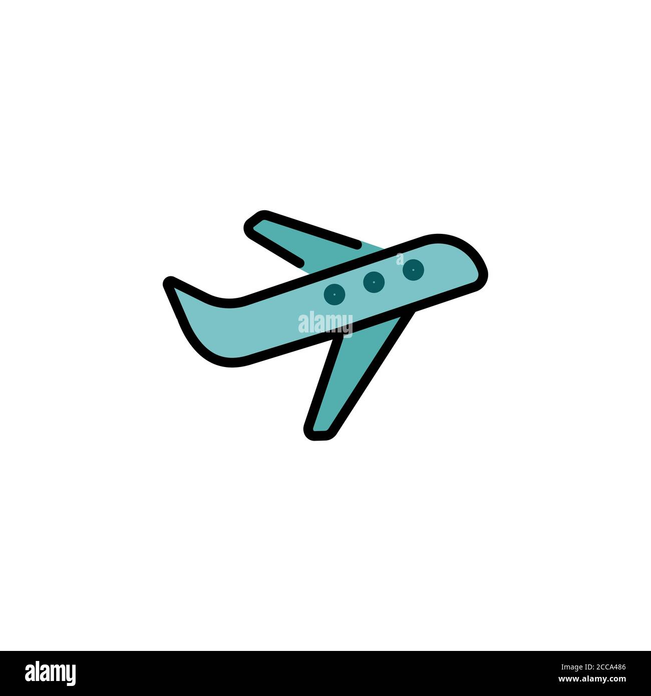 Passenger plane white linear Stock Vector Images - Alamy