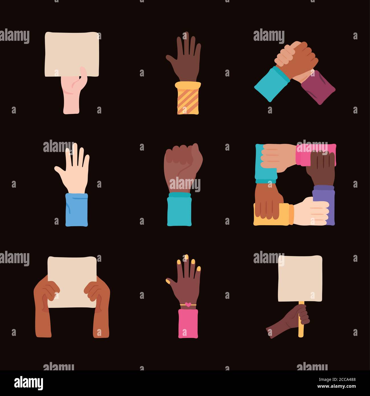 Crowd protest placard walking holding hi-res stock photography and ...