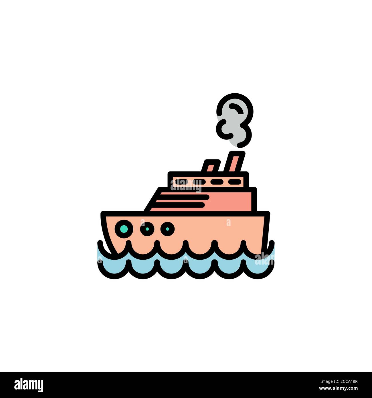 Vintage steam yacht Stock Vector Images - Alamy