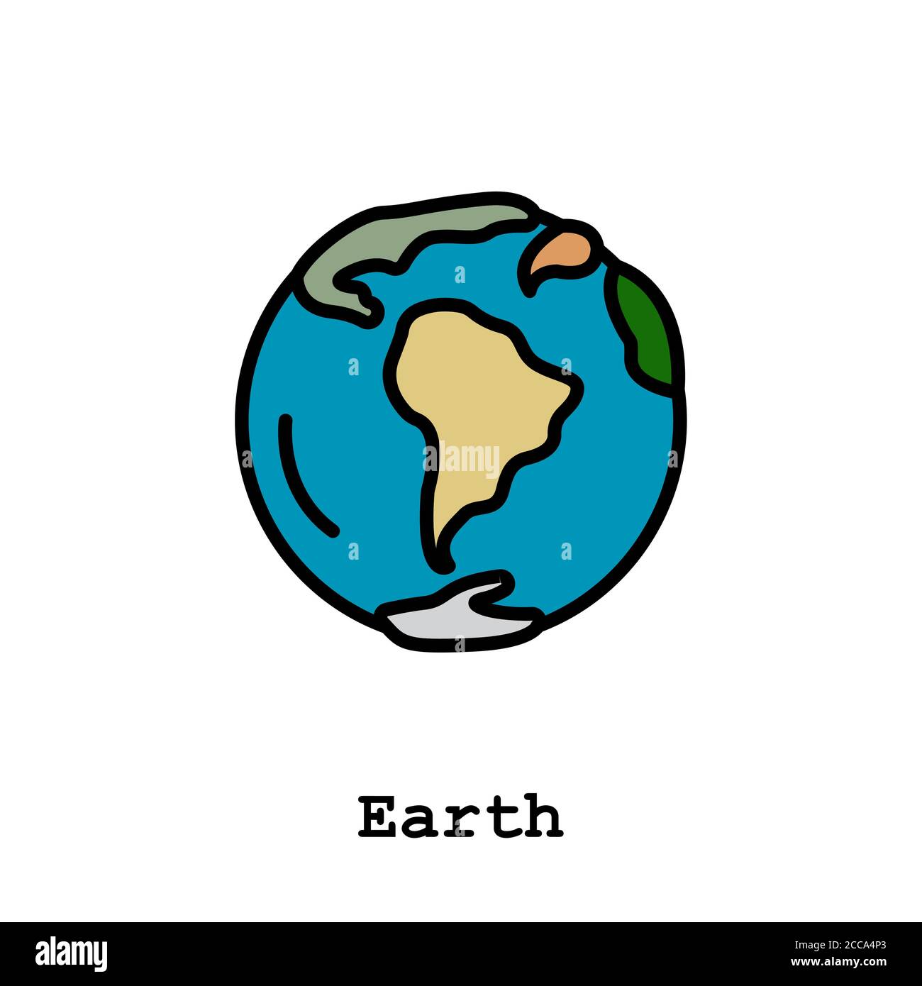 planet Earth color icon thin line, linear, outline vector. planet Earth ... planet Earth color icon thin line, linear, outline vector. planet Earth ...