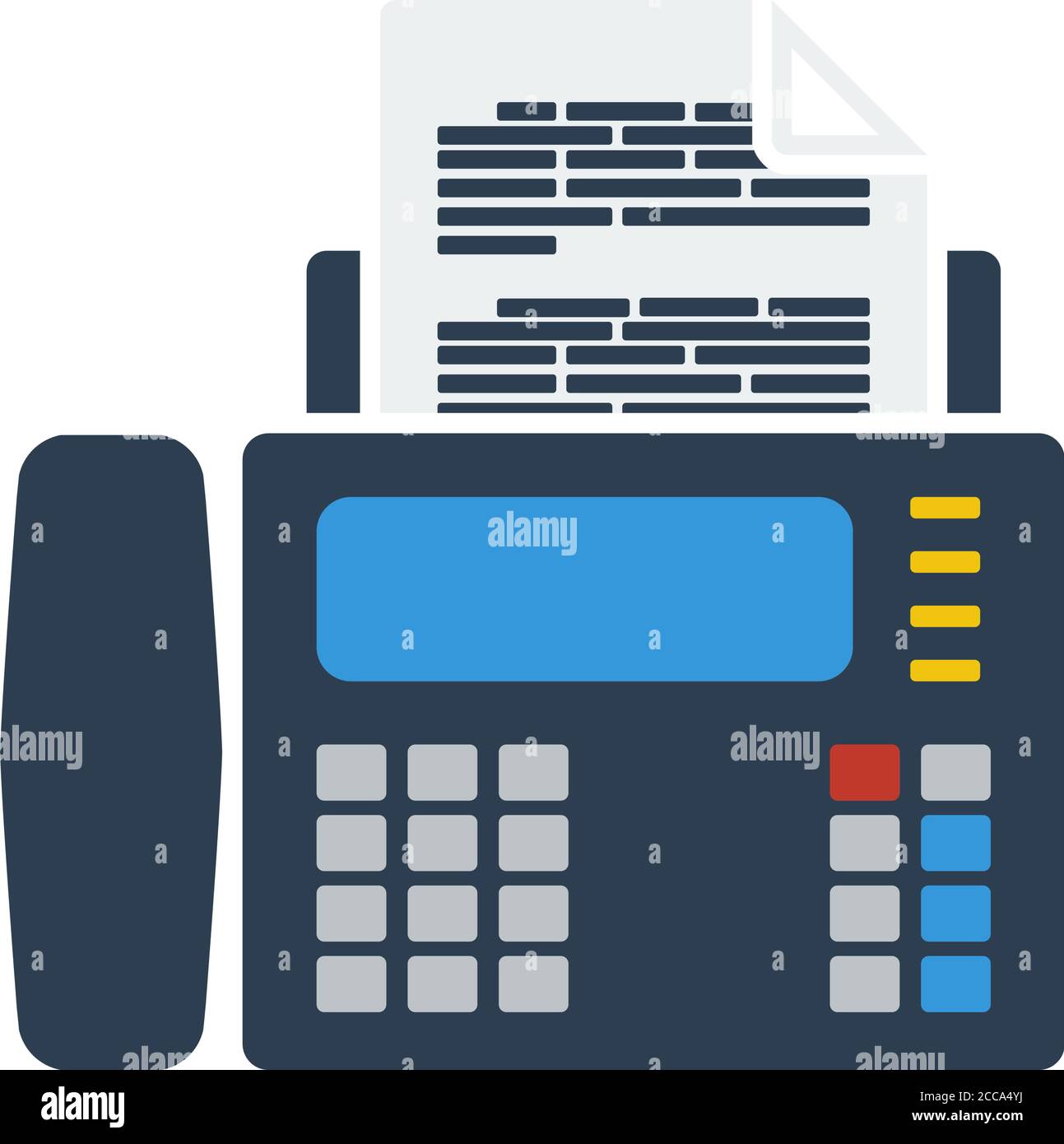 Fax Icon. Flat Color Design. Vector Illustration Stock Vector Image ...