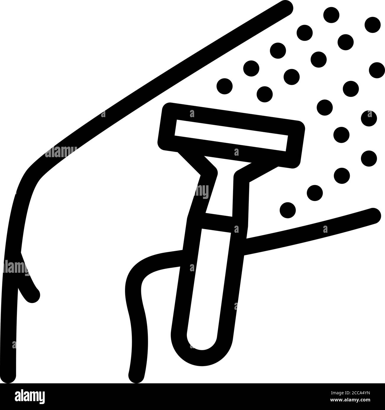 shaving legs with razor icon vector outline illustration Stock Vector ...