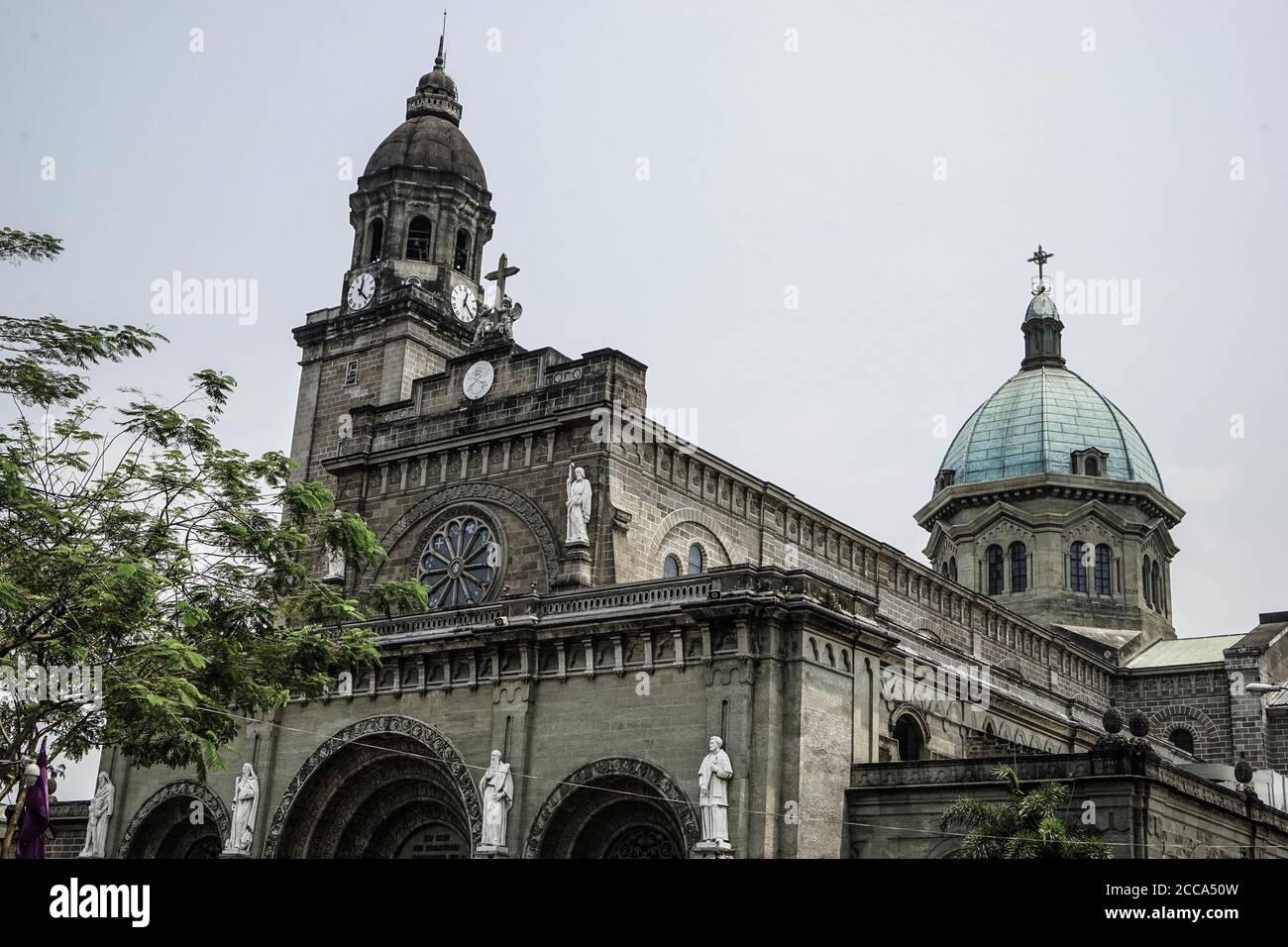 Dome of the Manila Cathedral, in Manila, The Philippines Stock Photo ...