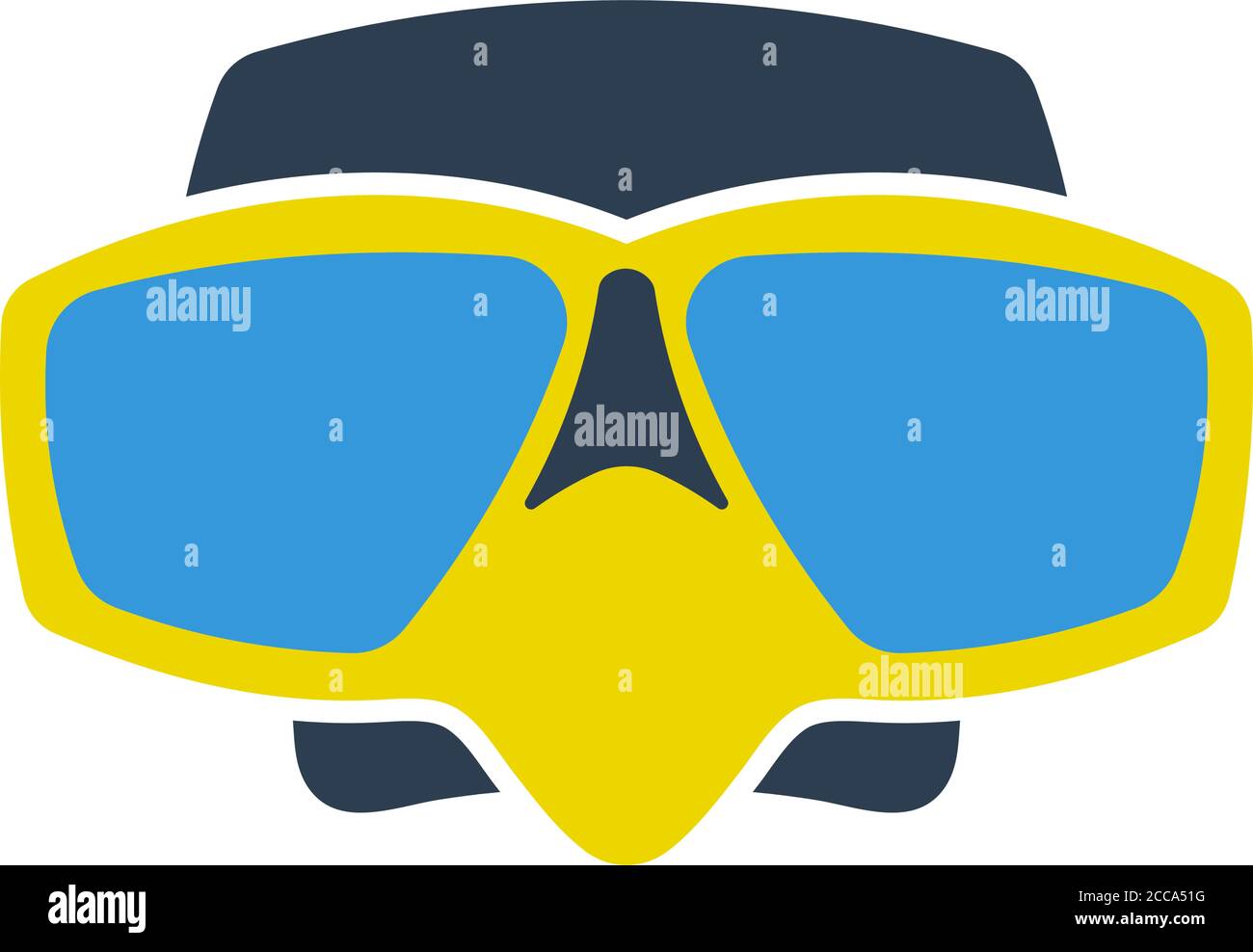 Icon Of Scuba Mask. Flat Color Design. Vector Illustration Stock Vector ...