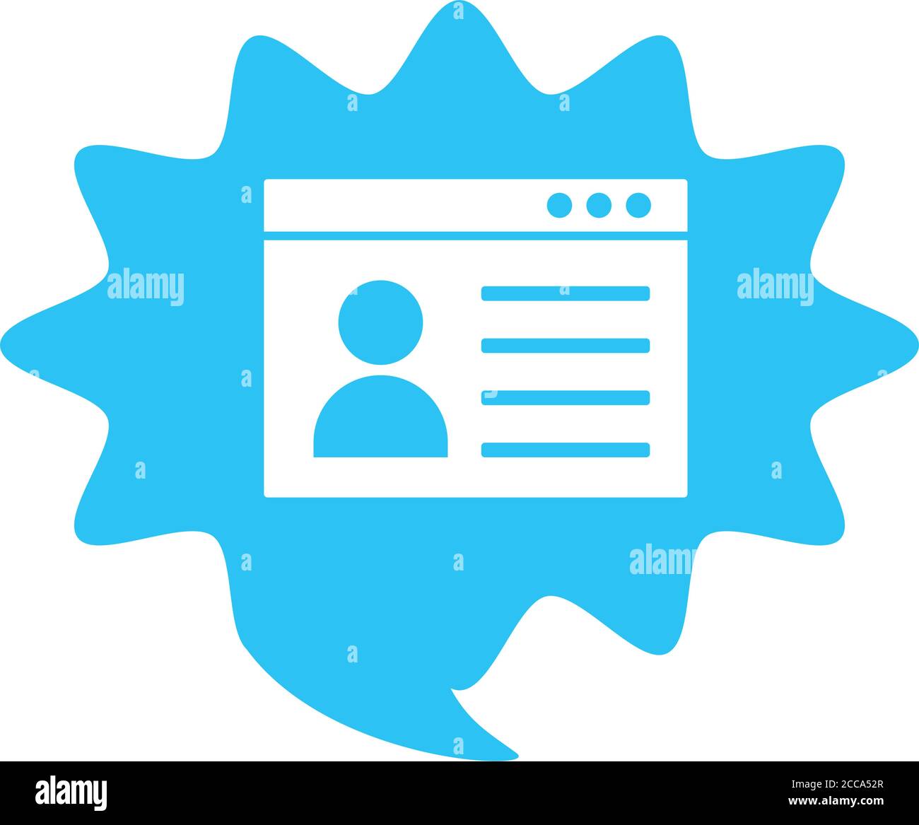 template webpage with user avatar flat style icon vector illustration ...