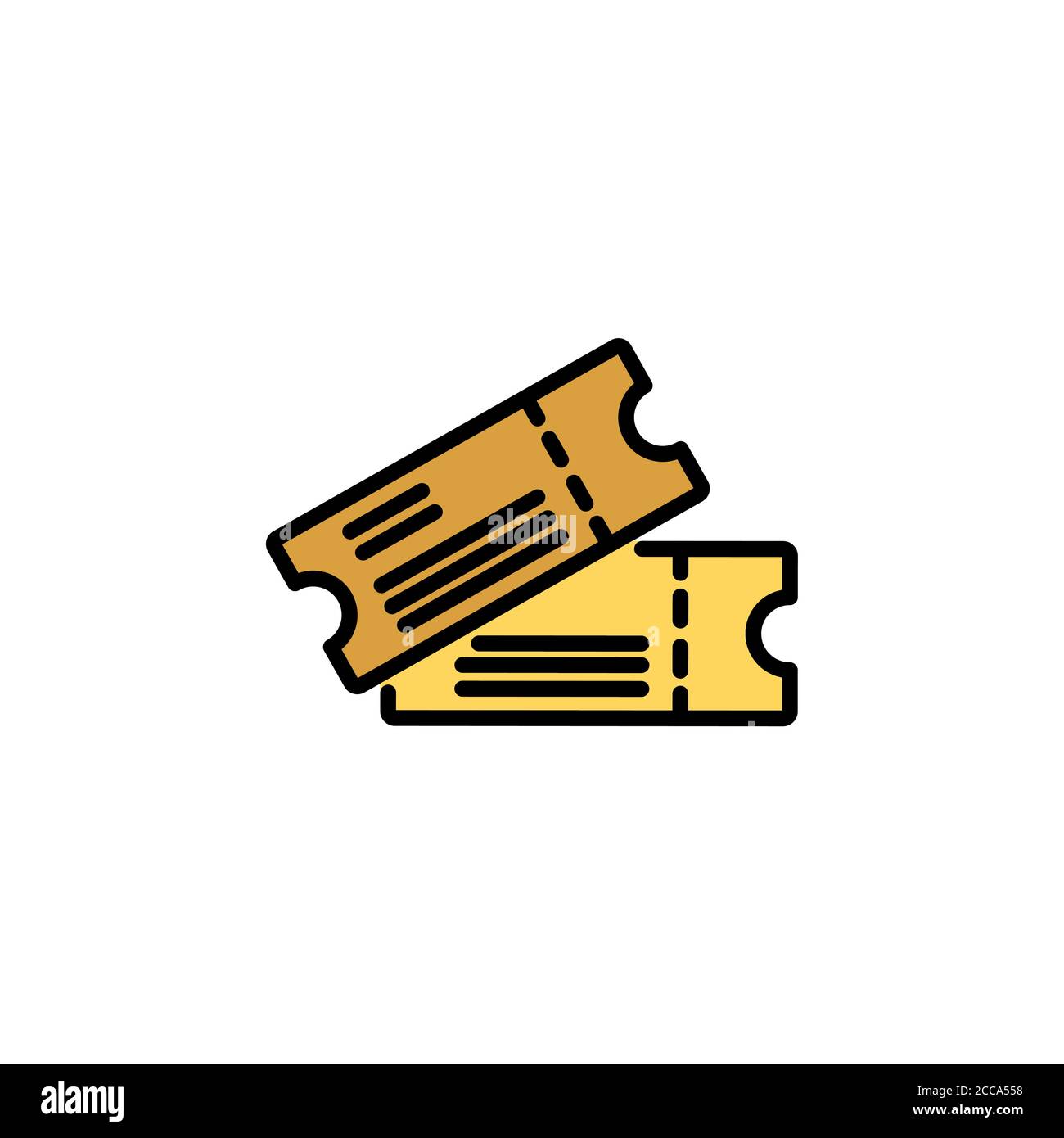 ticket color icon thin line, linear, outline. Simple sign, logo Stock ...