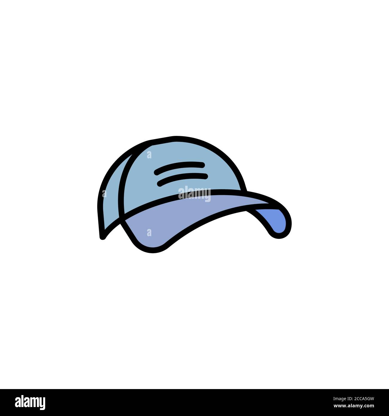 baseball cap linear vector icon. Cap line thin sign. Hat outline symbol ...
