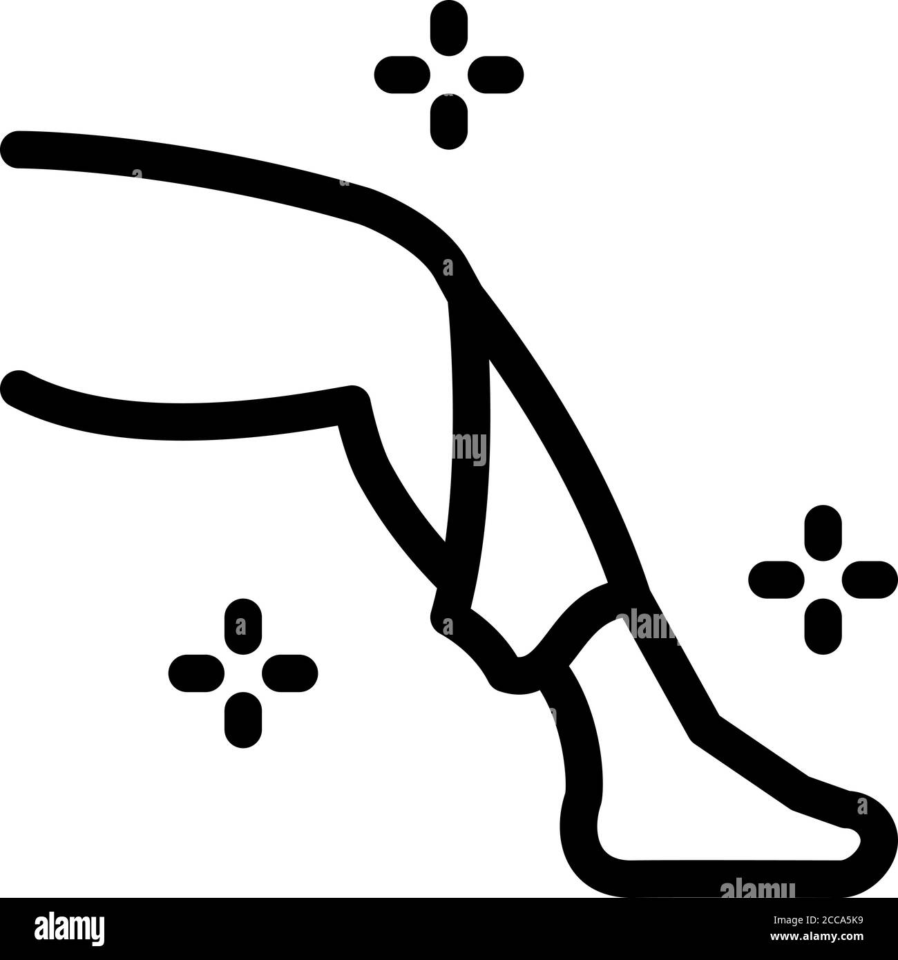 leg smooth skin icon vector outline illustration Stock Vector Image ...