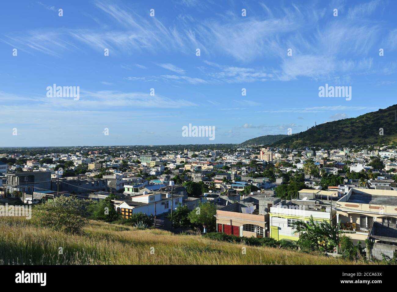 View from the observation deck in the Fort Adelaide on the Port Louis ...