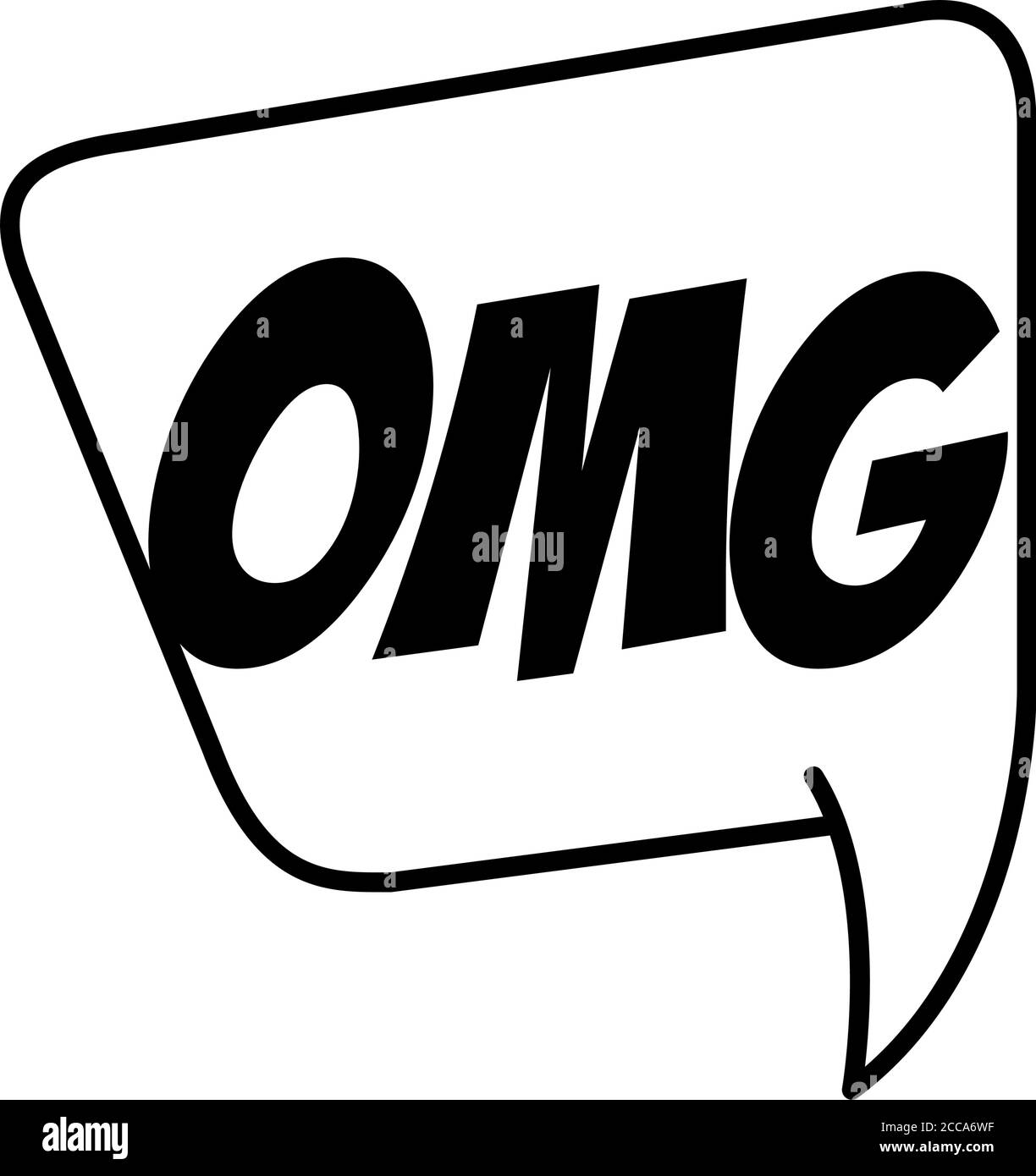 speech bubble with expresion omg word pop art line style vector illustration design Stock Vector ...