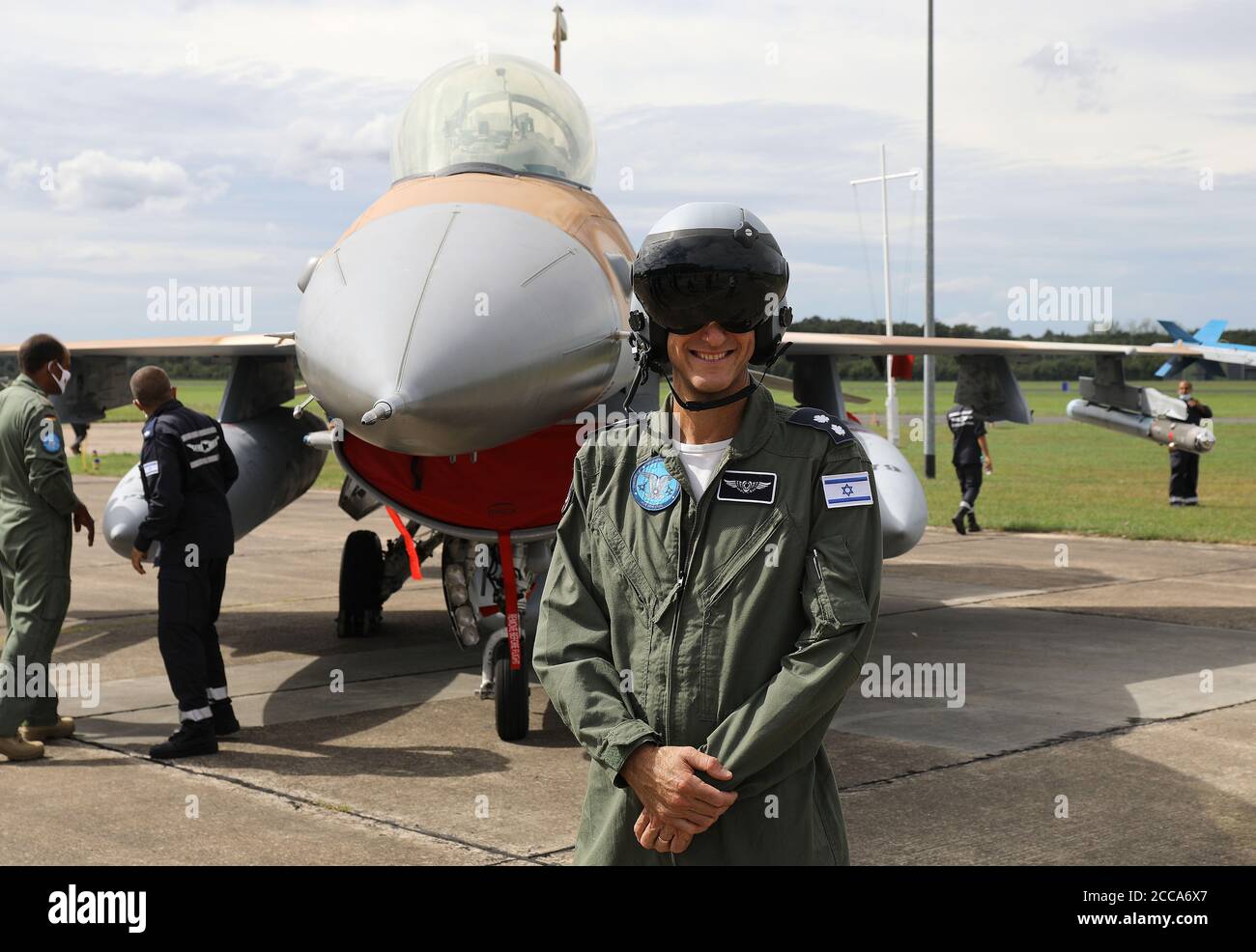 20 August 2020, North Rhine-Westphalia, Nörvenich: An Israeli pilot ...