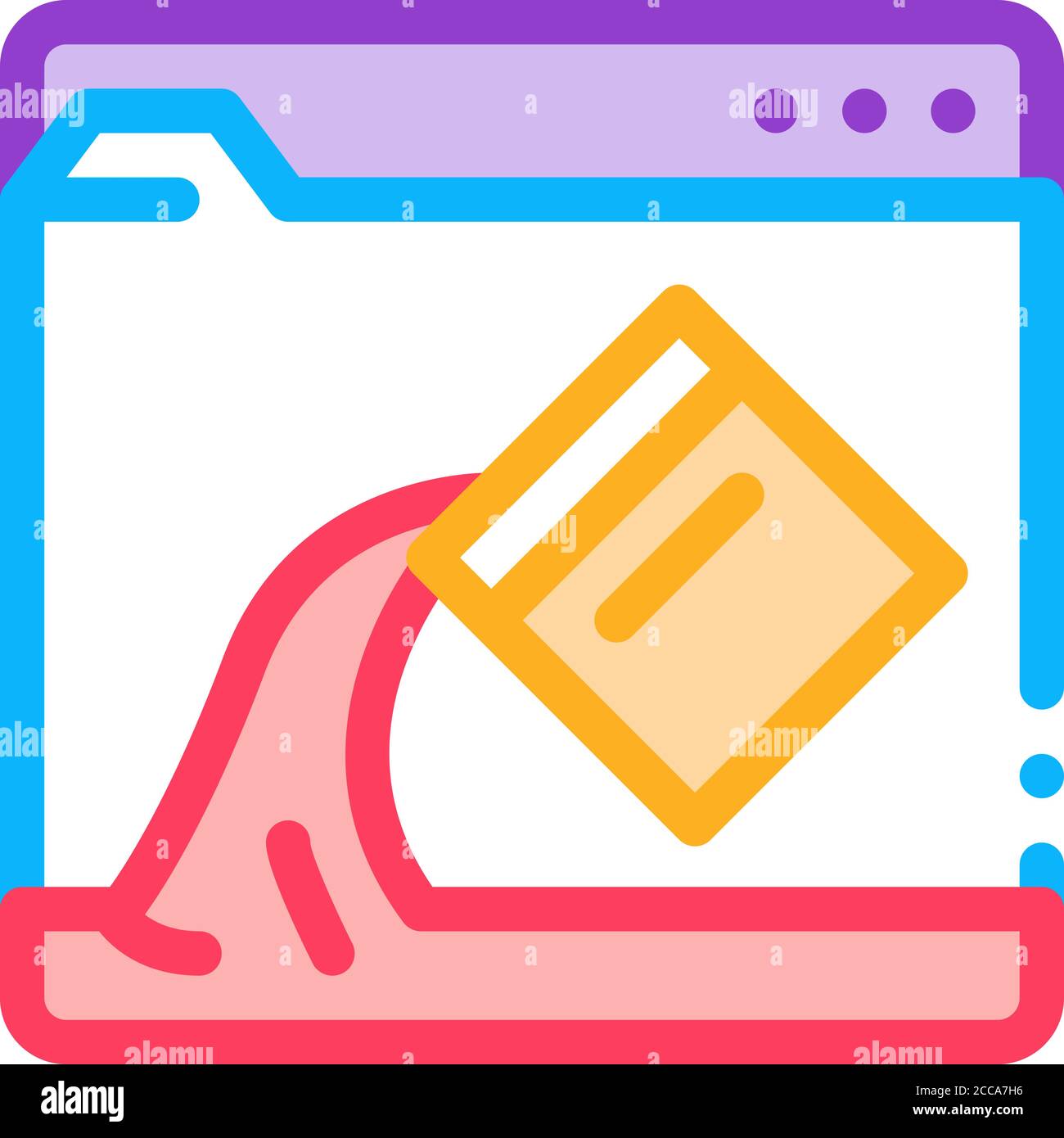 web site page color drawing icon vector outline illustration Stock ...