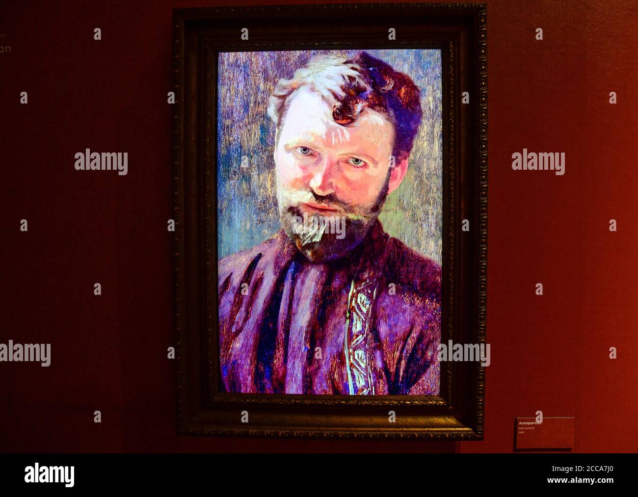 Self-portrait, one of the art works of Czech-born Art Nouveau master ...