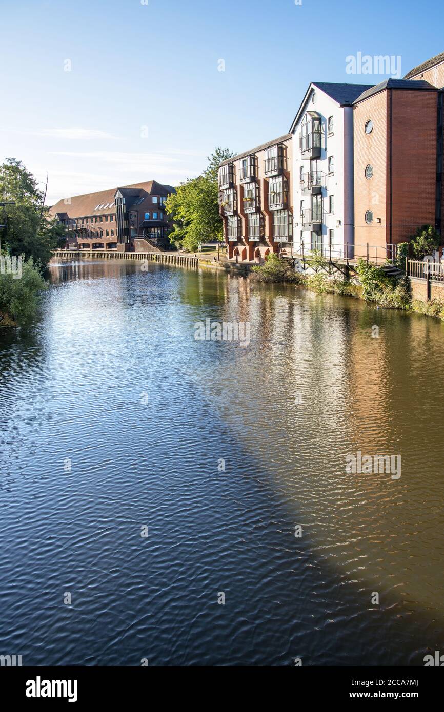 the town of tonbridge on the river medway in kent Stock Photo - Alamy