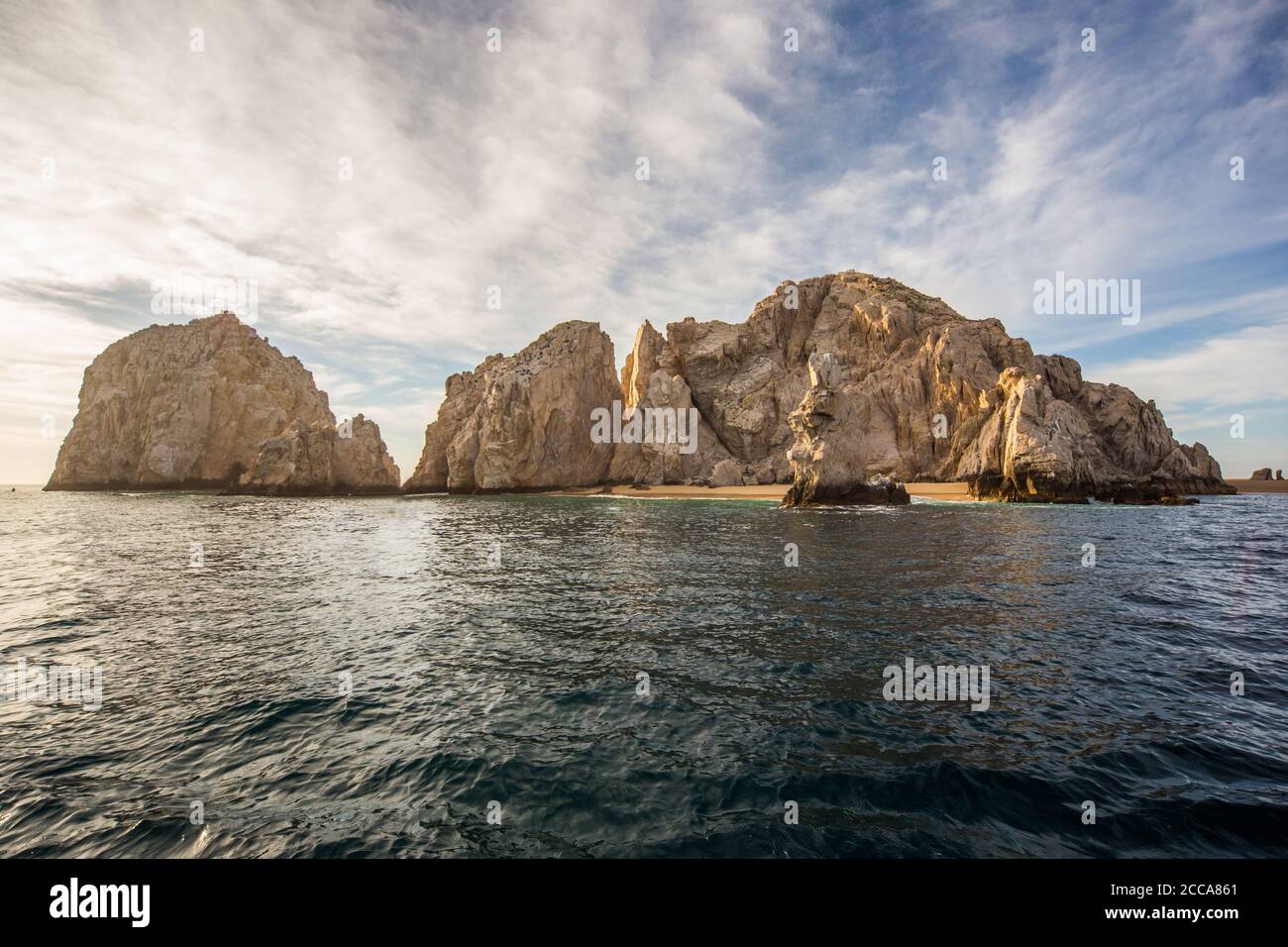 The arch of Cabo San Lucas, is a distinctive rock formation at the ...
