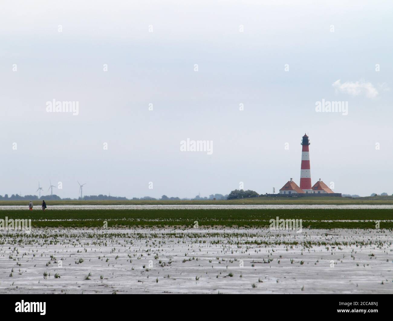 Westerhever lighthouse from a distance in neutral light Stock Photo - Alamy
