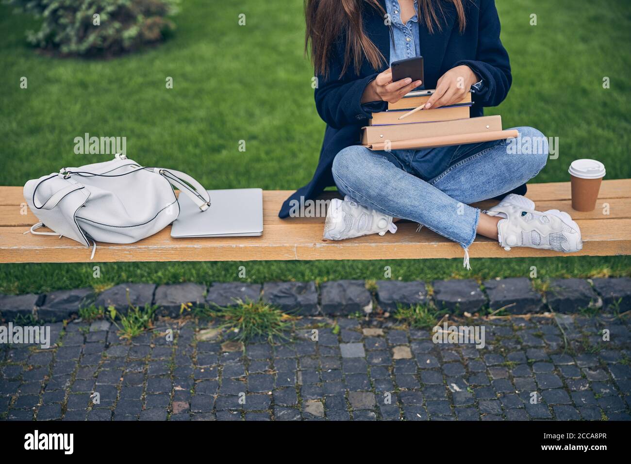 Studying alone outside hi-res stock photography and images - Alamy