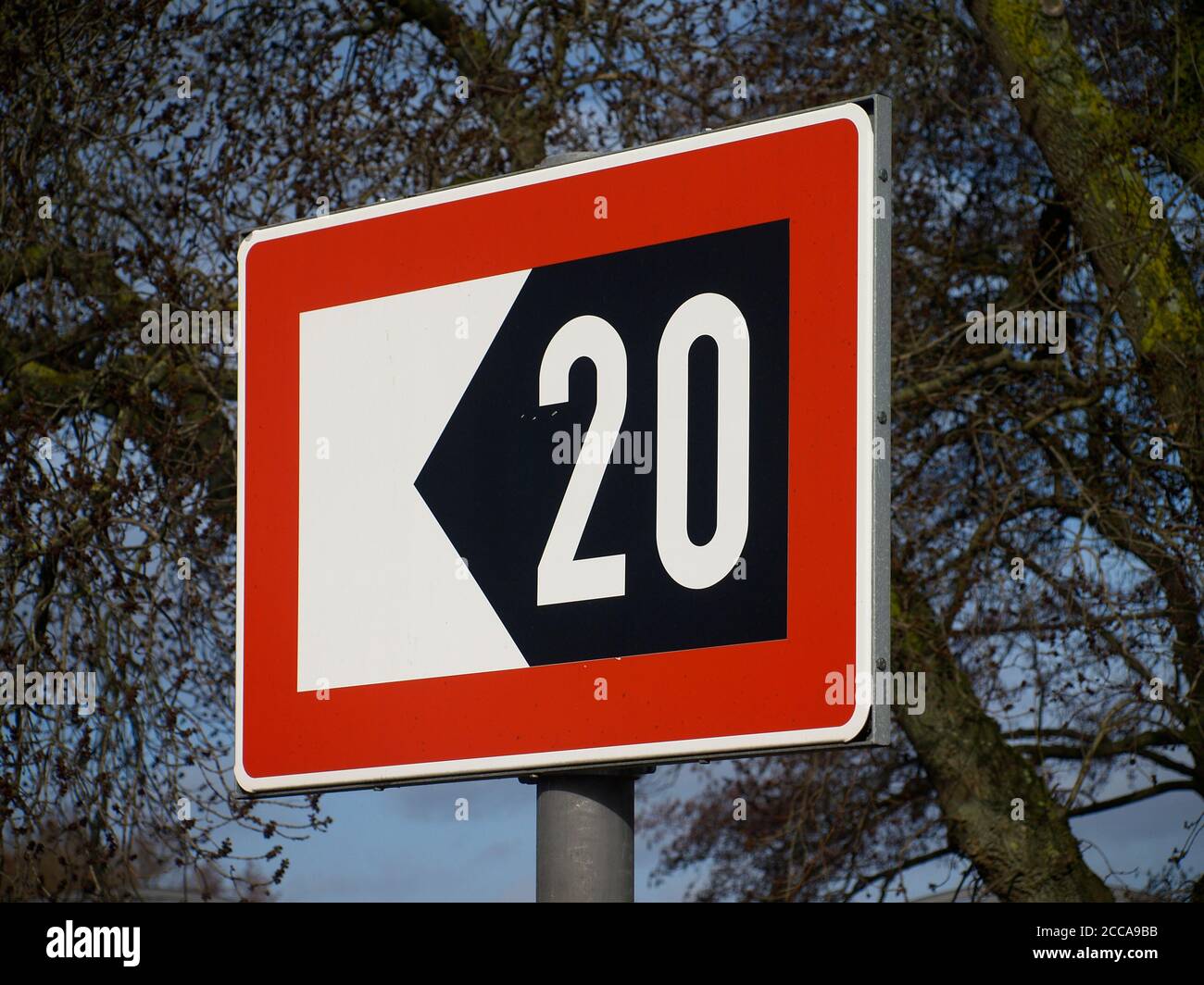 Naval sign saying "keep 20m distance from the coastline Stock Photo - Alamy