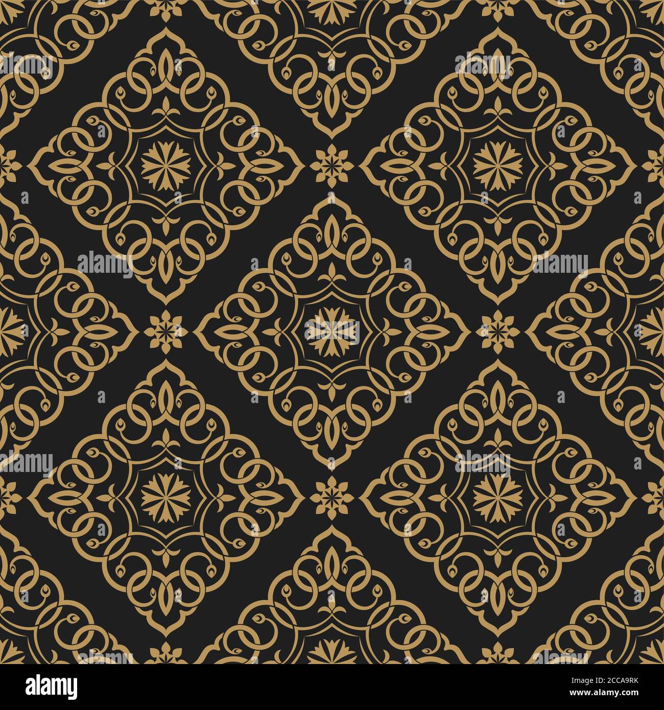 Vector seamless pattern. Luxury baroque texture. Regularly repeating ...
