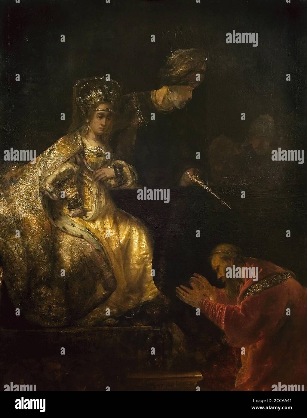 Haman Begging the Mercy of Esther. Museum: Muzeul National de Arta al ...