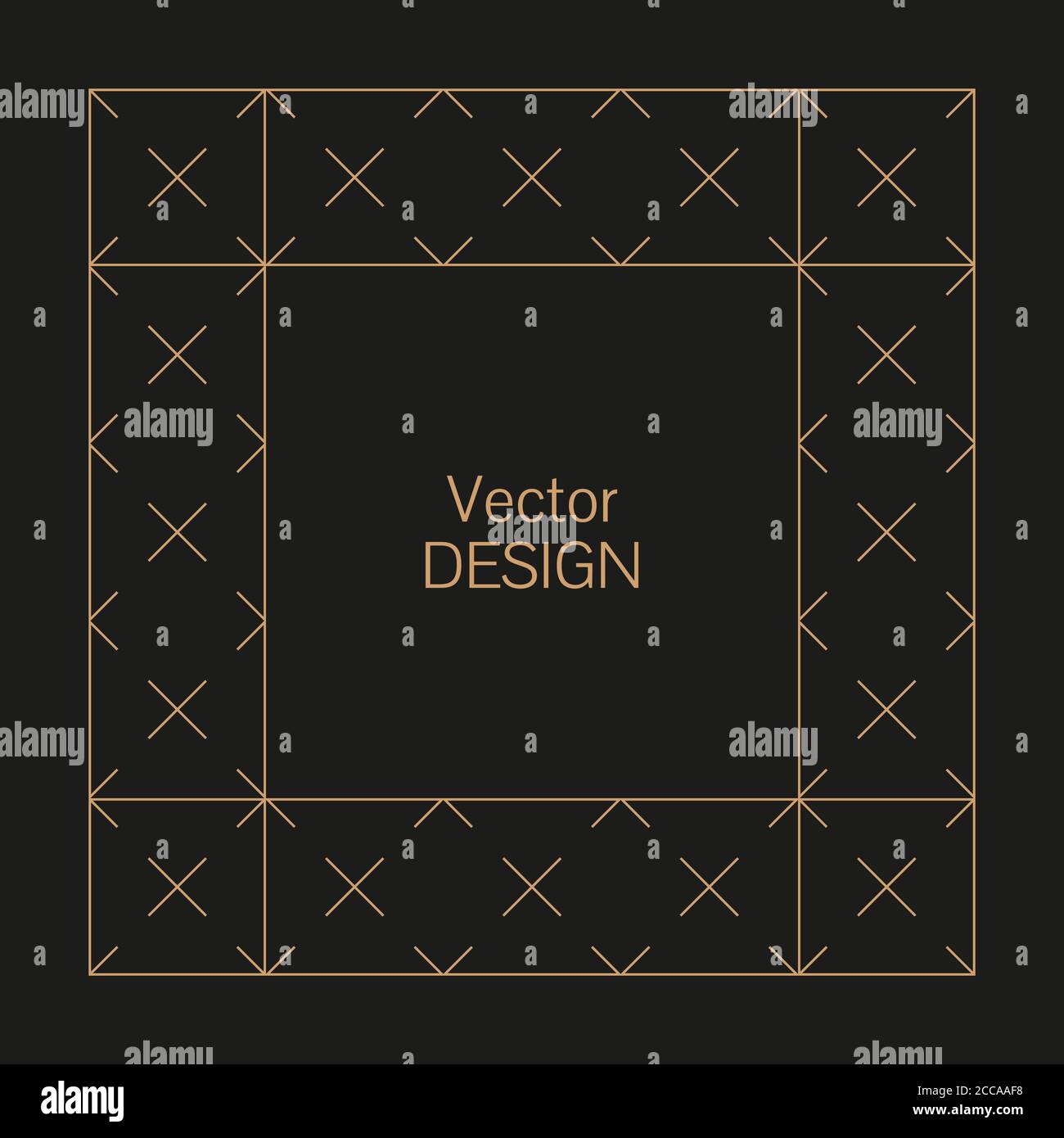 Minimalistic linear squared frame. Greeting cards. Wedding invitations ...