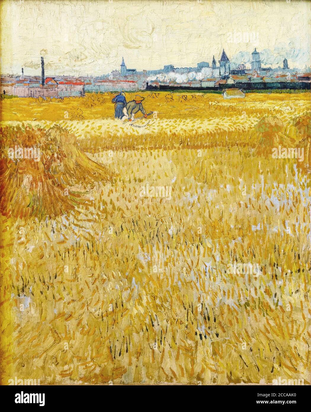 Arles: View from the Wheat Fields (The Harvesters). Museum: Musée Rodin ...