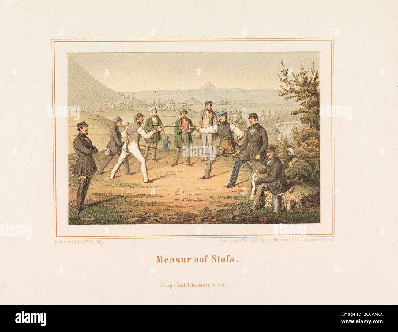 Mensur on Stofs. Images from German student life. Museum: PRIVATE ...