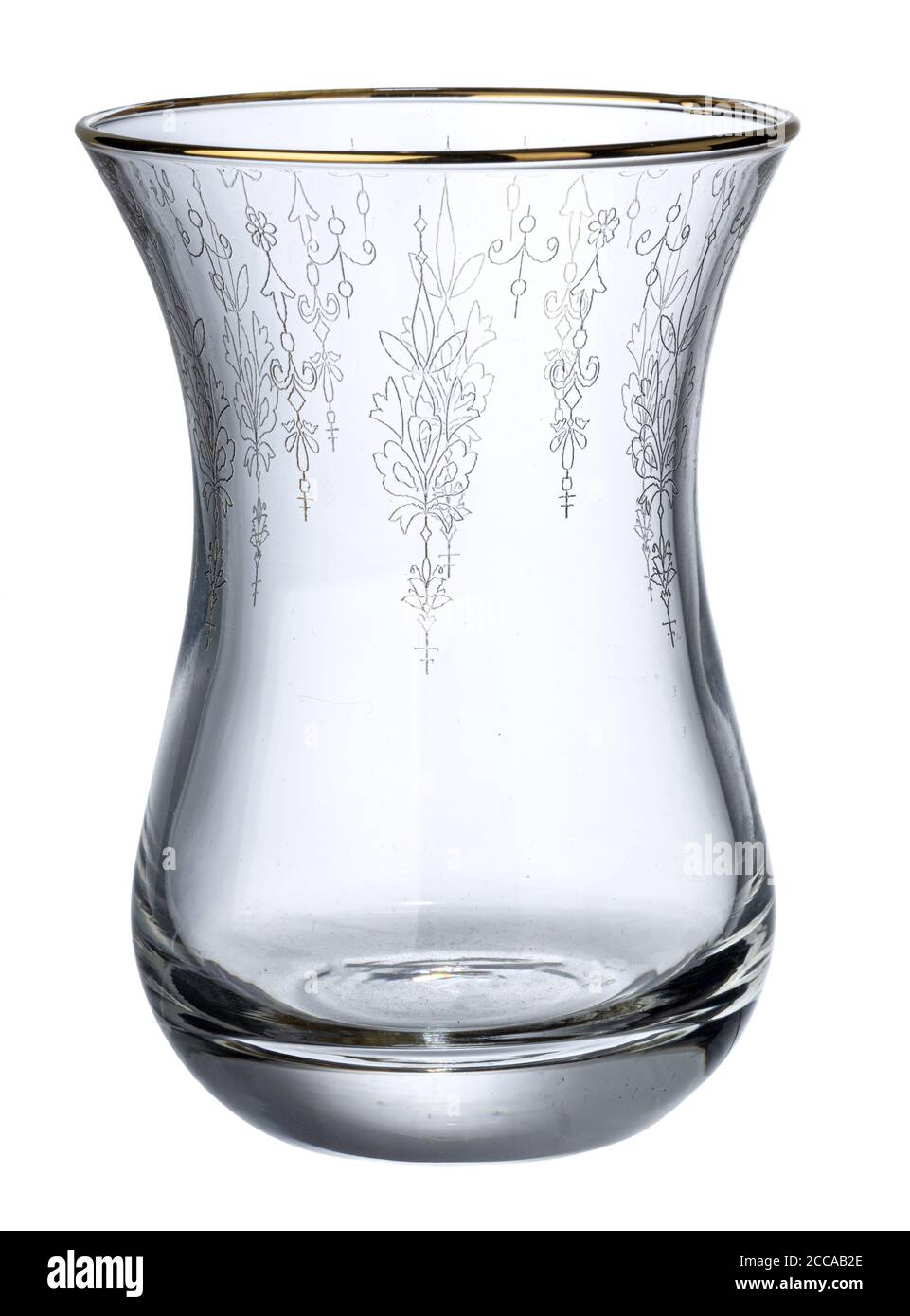 Empty glass for tea isolated on white Stock Photo - Alamy