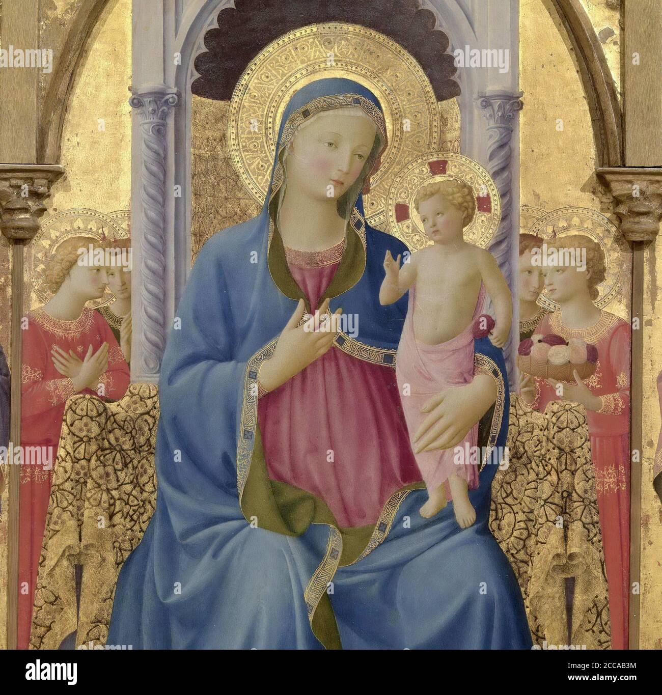 The Virgin and Child. Cortona Polyptych (Detail of central panel). Museum: Museo Diocesano ...