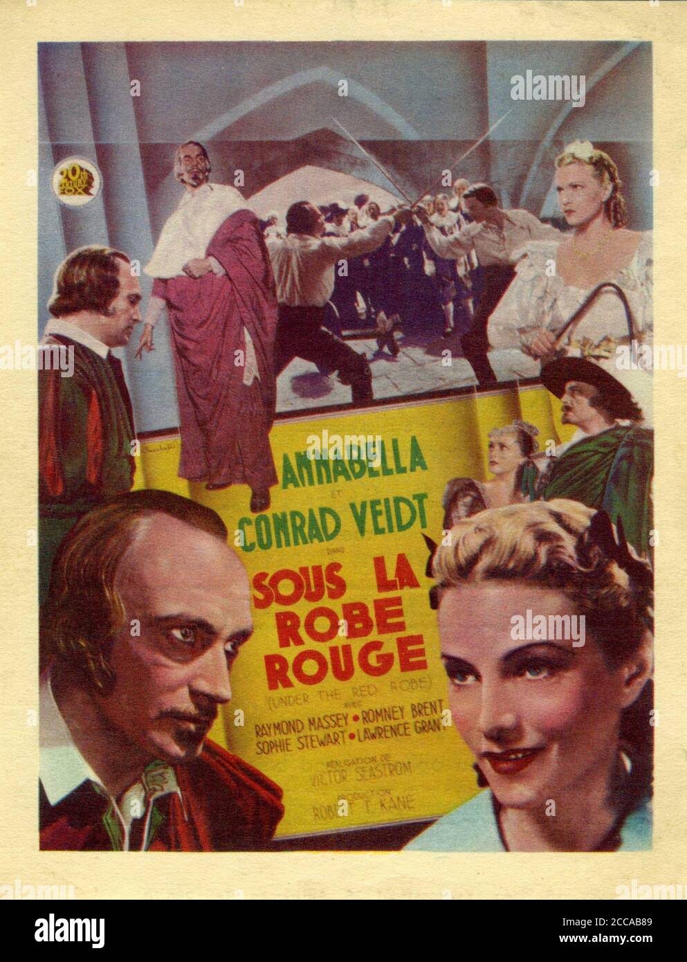 ANNABELLA CONRAD VEIDT and RAYMOND MASSEY in UNDER THE RED ROBE 1937 ...