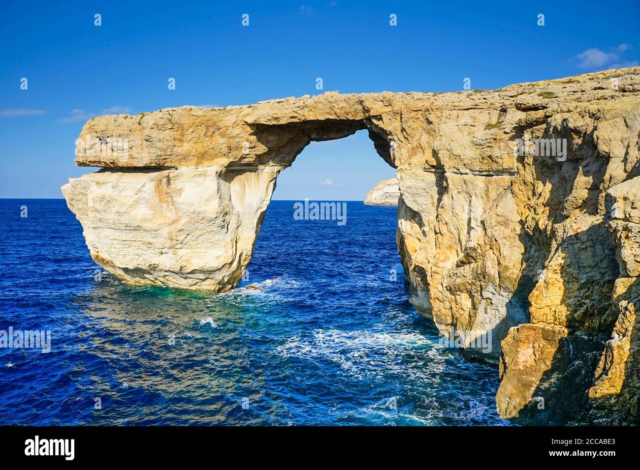 Beautiful shot of Azure Arch in Malta Gozo Stock Photo - Alamy