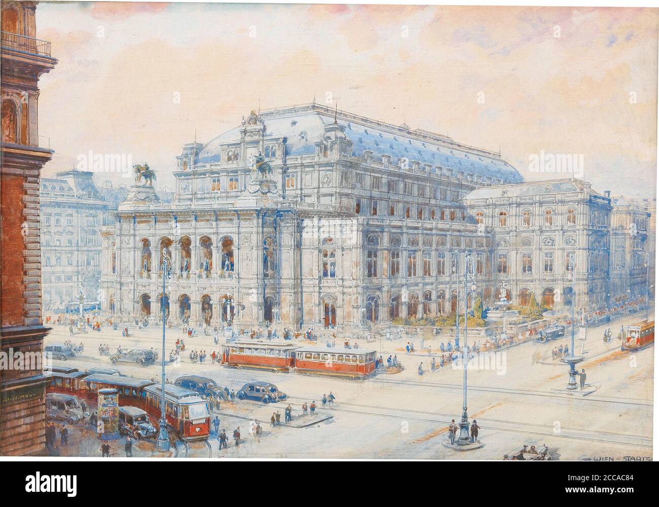 View of the Vienna State Opera. Museum: PRIVATE COLLECTION. Author ...