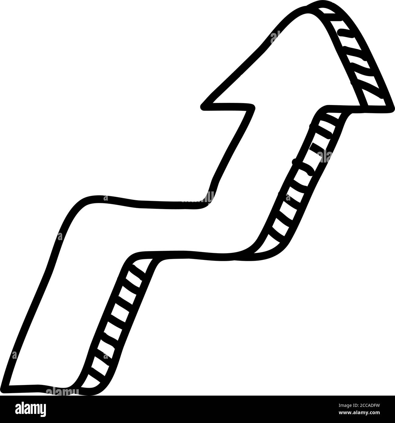 arrow right and up direction line style icon vector illustration design ...