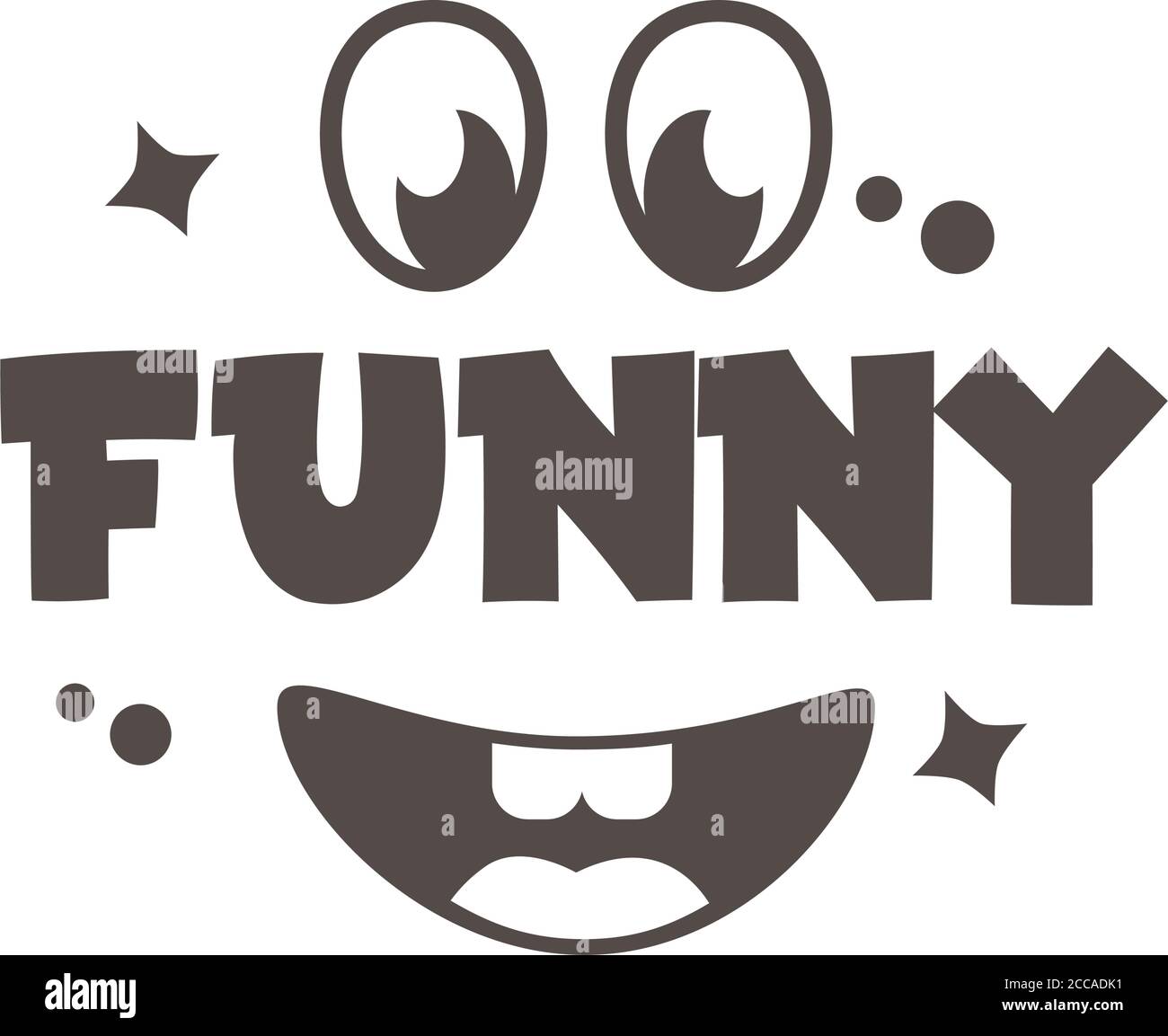 slang expresion funny word with face silhouette style vector ...