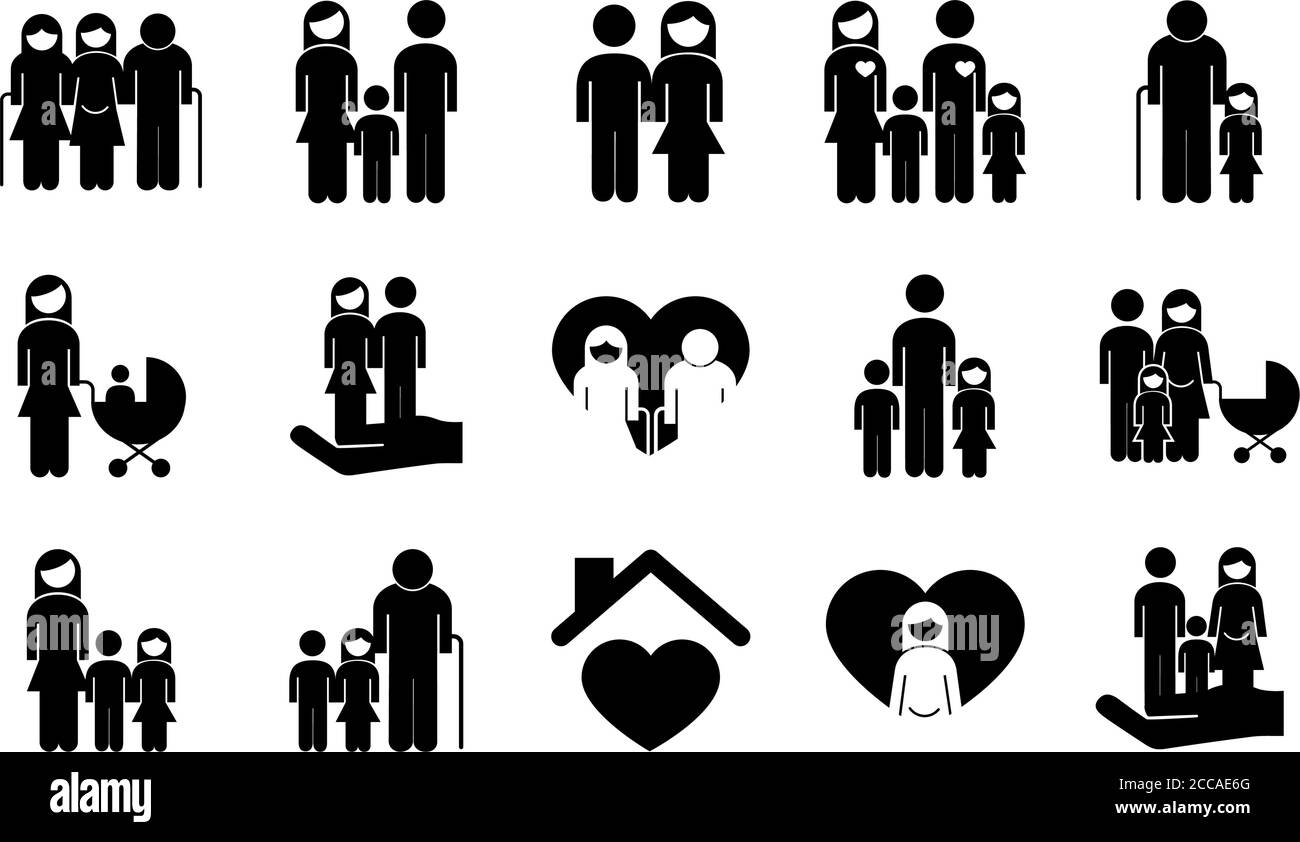 I Love My Family Icons