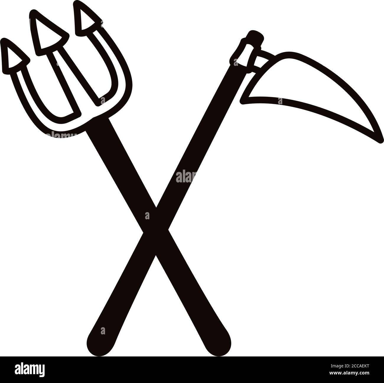 Cartoon devil fork Stock Vector Images - Alamy