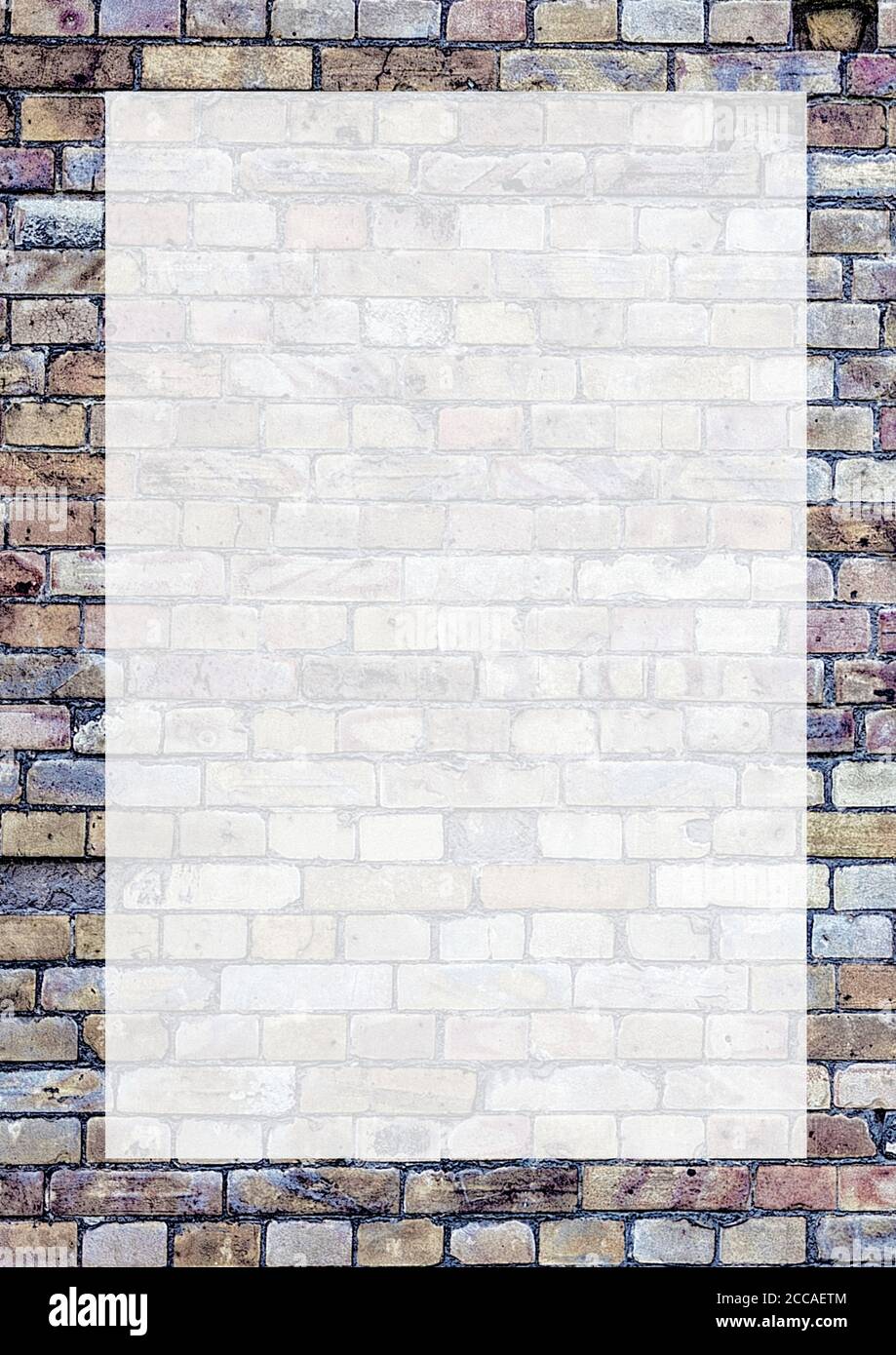 Border design with brick surround and central copy space Stock Photo ...