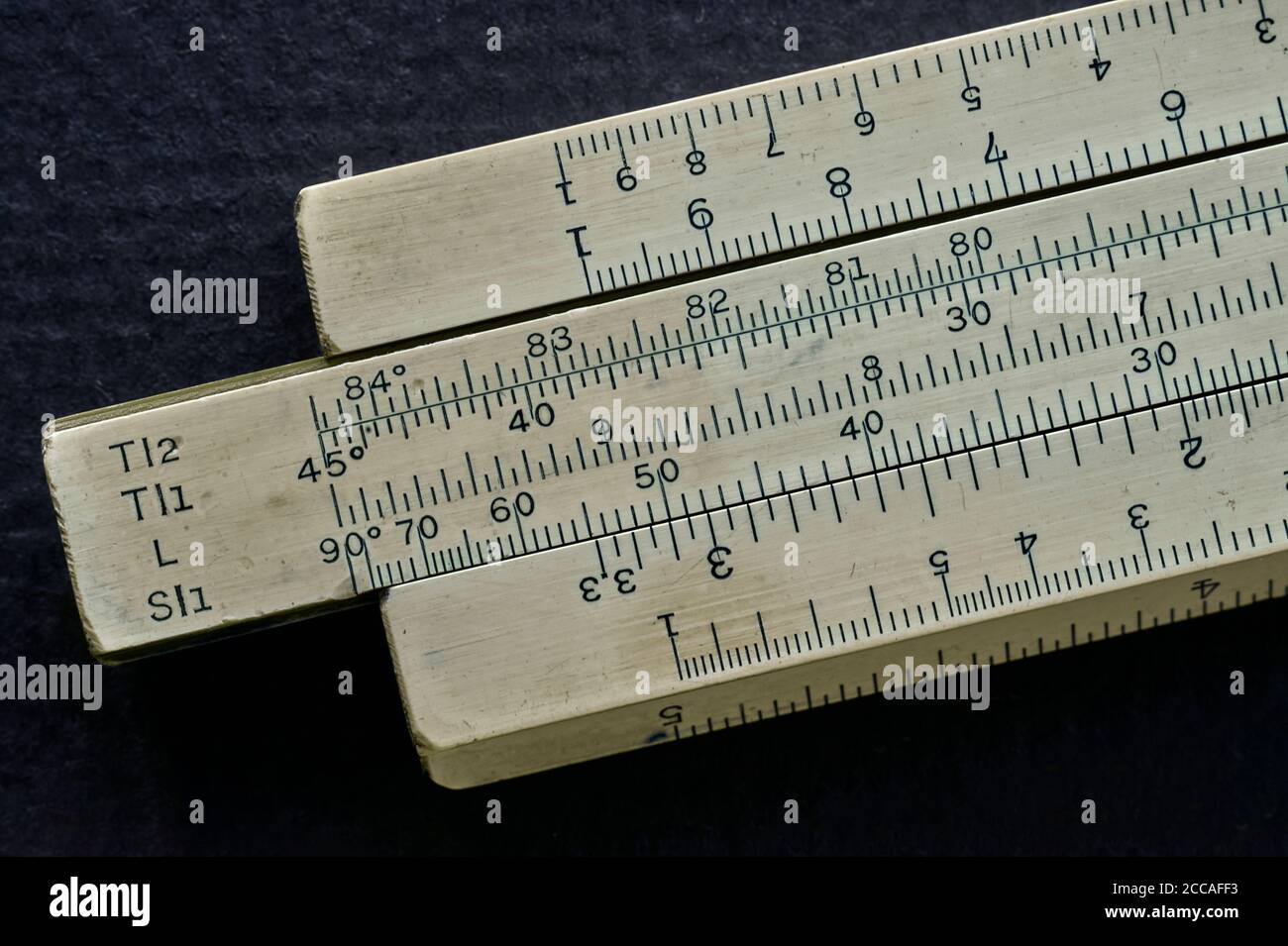 Vintage slide ruler hi-res stock photography and images - Alamy