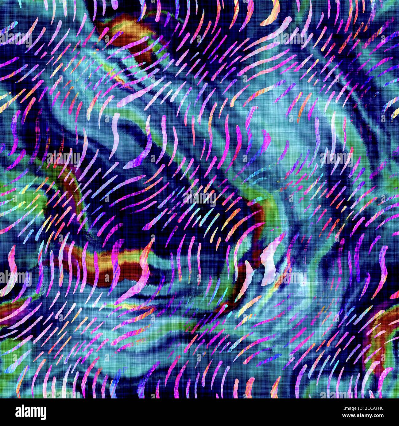 Blurry rainbow glitch camo texture background. Irregular bleeding ...