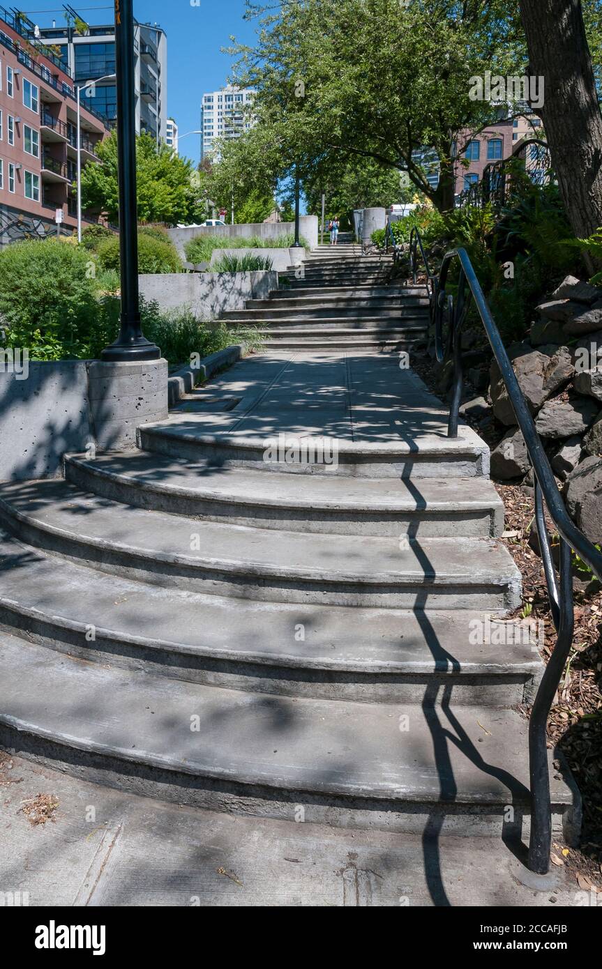Tiered steps stairs hi-res stock photography and images - Alamy
