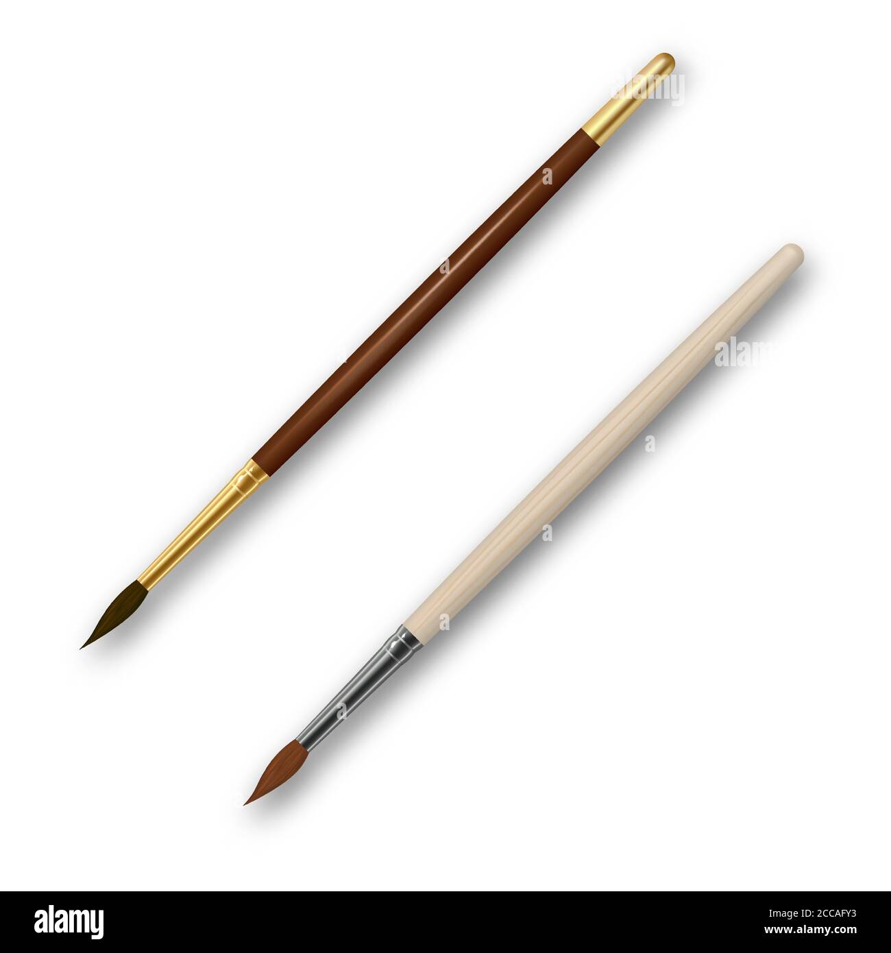 Brushes on a canvas background Stock Vector Images - Alamy