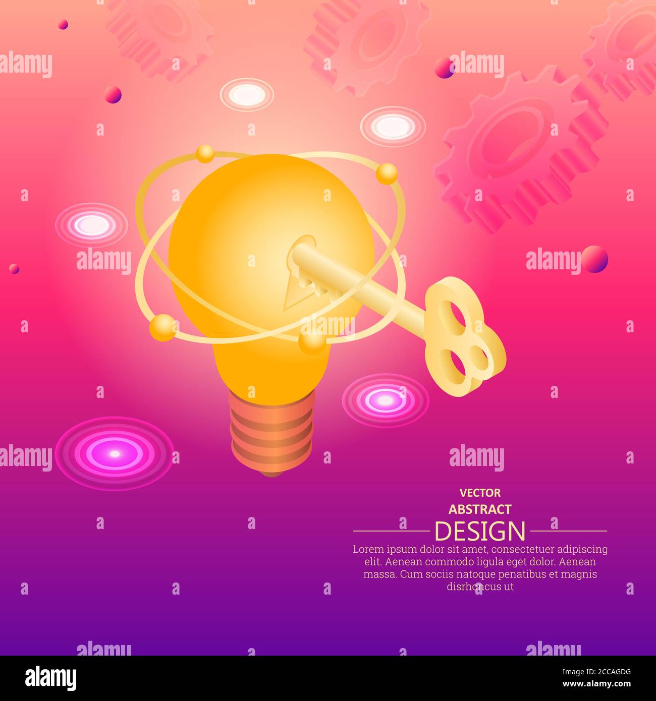 Key to the innovative idea. Discovery.Technical progress. Creativity of ...