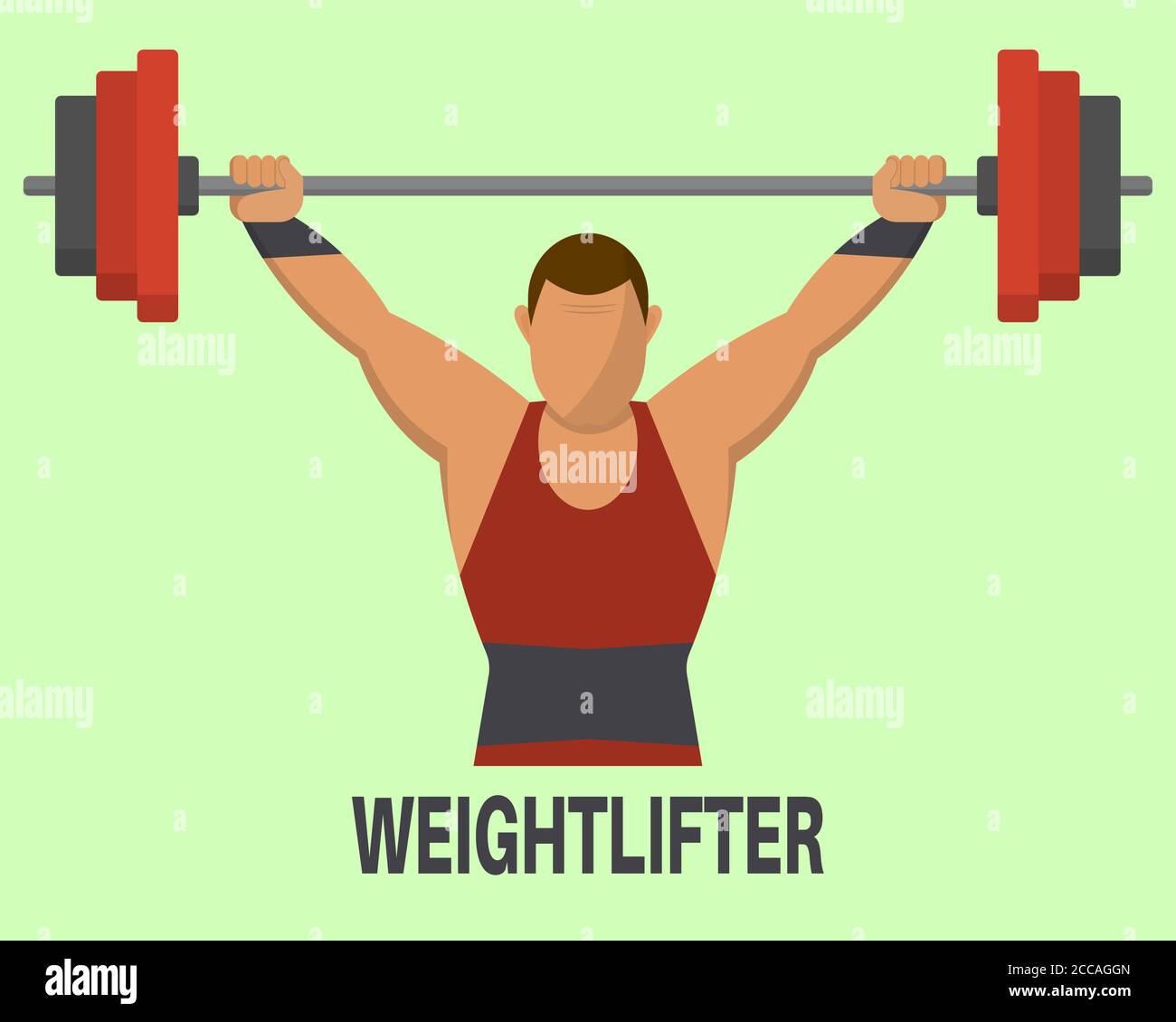 Weightlifter's icon. The weight-lifter lifts a bar. Sports concept. A ...
