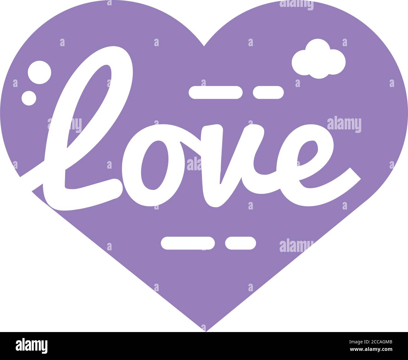 slang expresion love word in heart silhouette style vector illustration ...