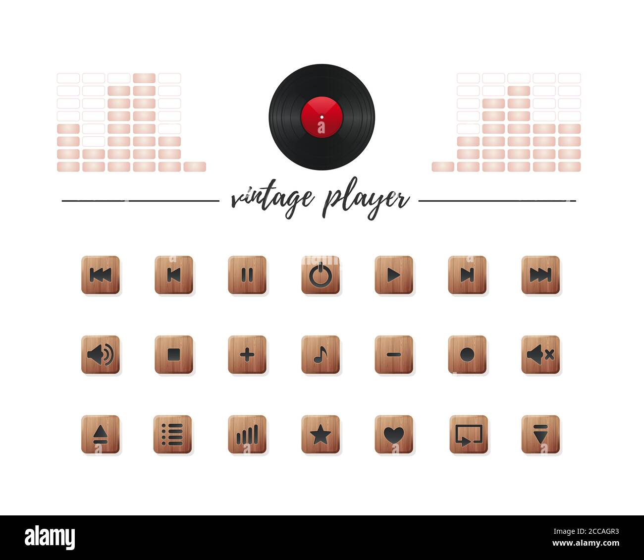 Classic record collection Stock Vector Images - Alamy