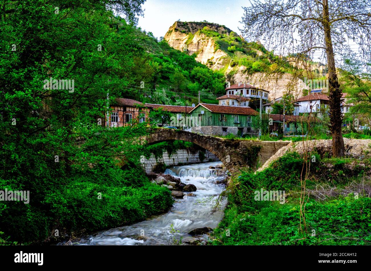 Old Stone Bridge in Melnik, Bulgaria Stock Photo - Alamy