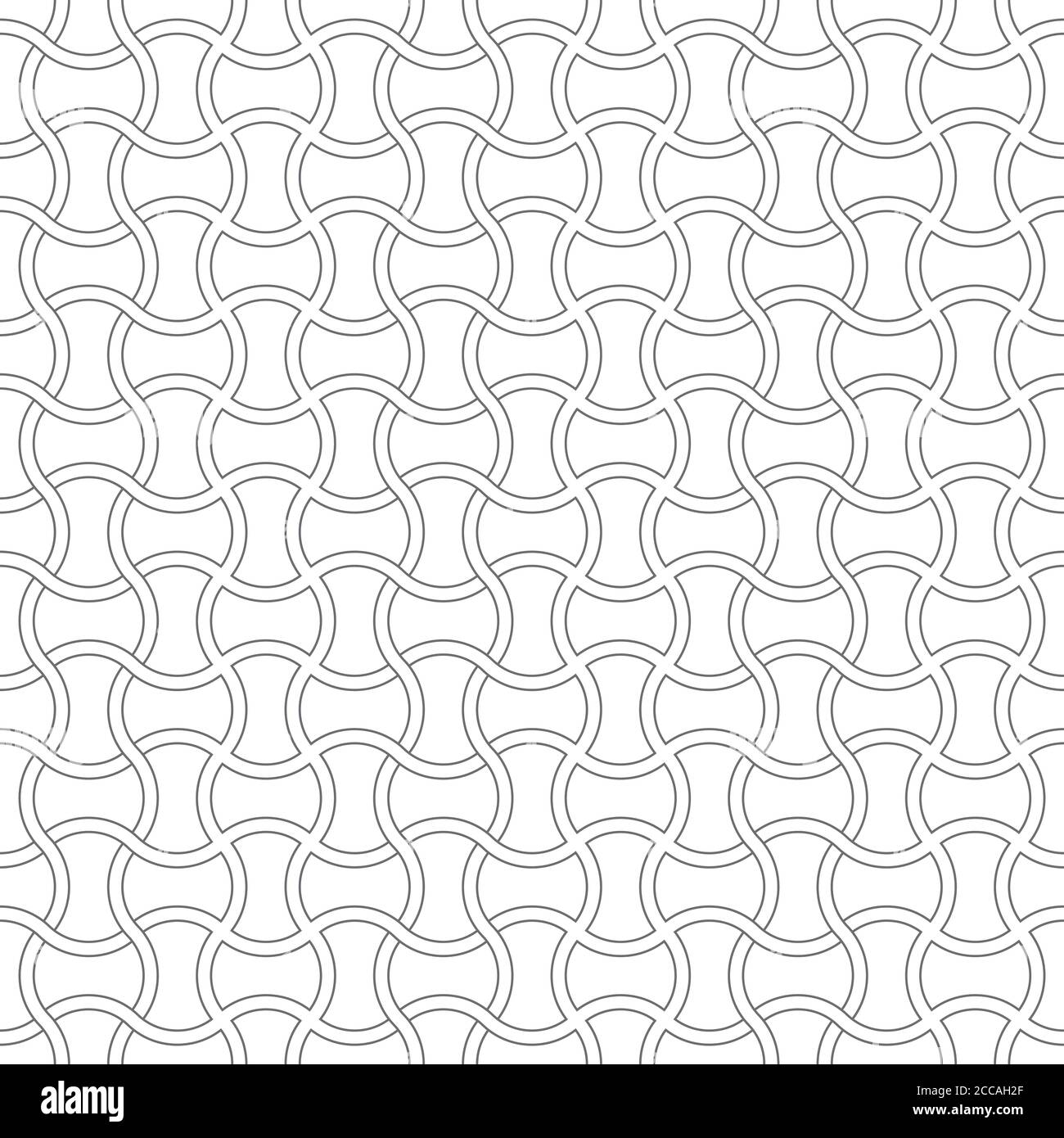 Vector seamless pattern. Modern stylish texture with intersecting thin waved lines which form ...