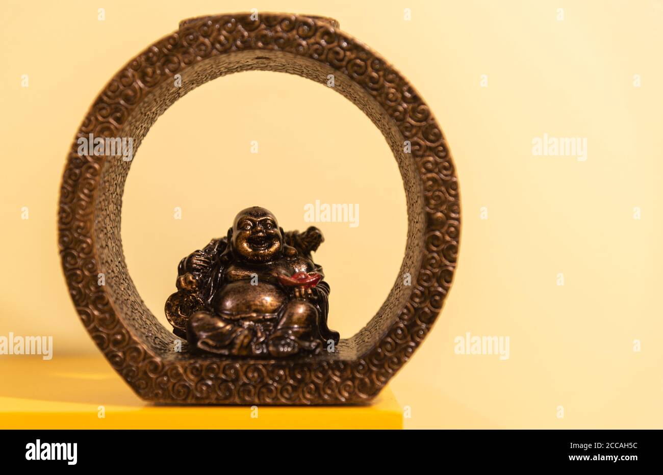 Image of a smiling buddha. The fat and smiling Buddha figure symbolizes ...